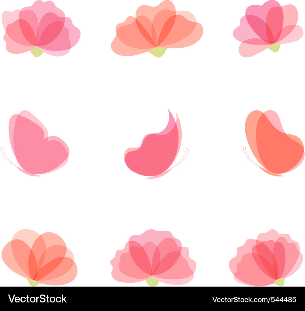 Set of nature design elements Royalty Free Vector Image