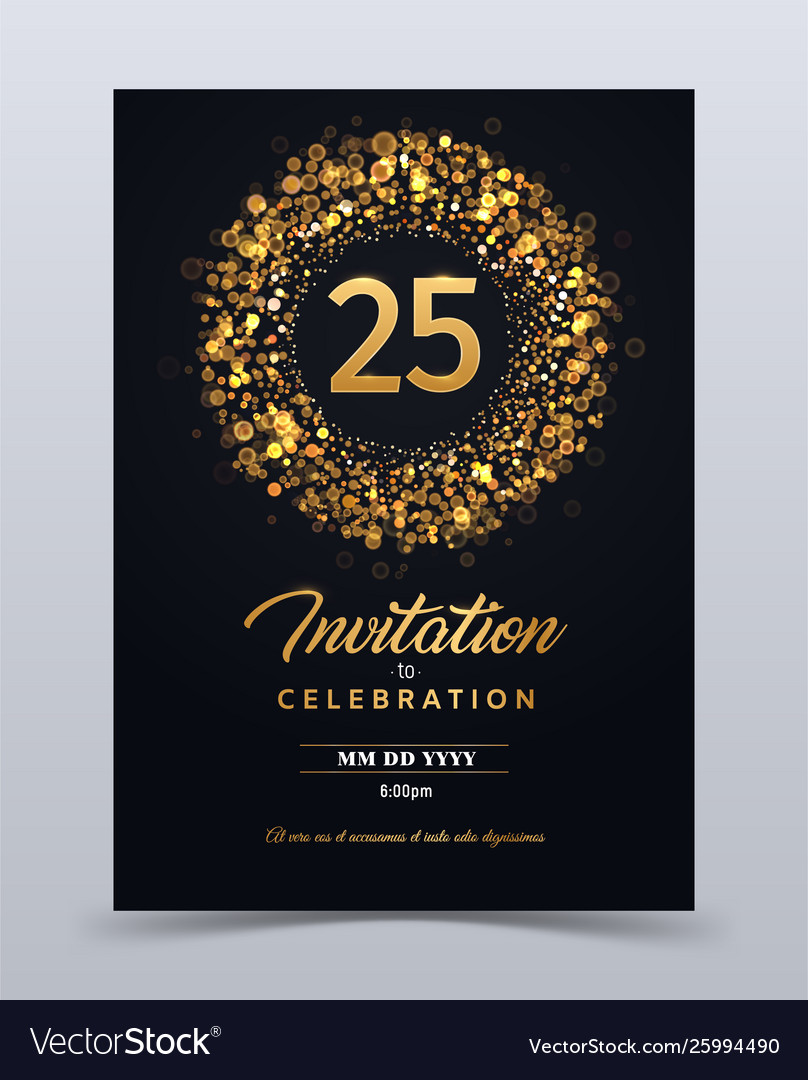 25th Anniversary Invitation Cards Arts Arts