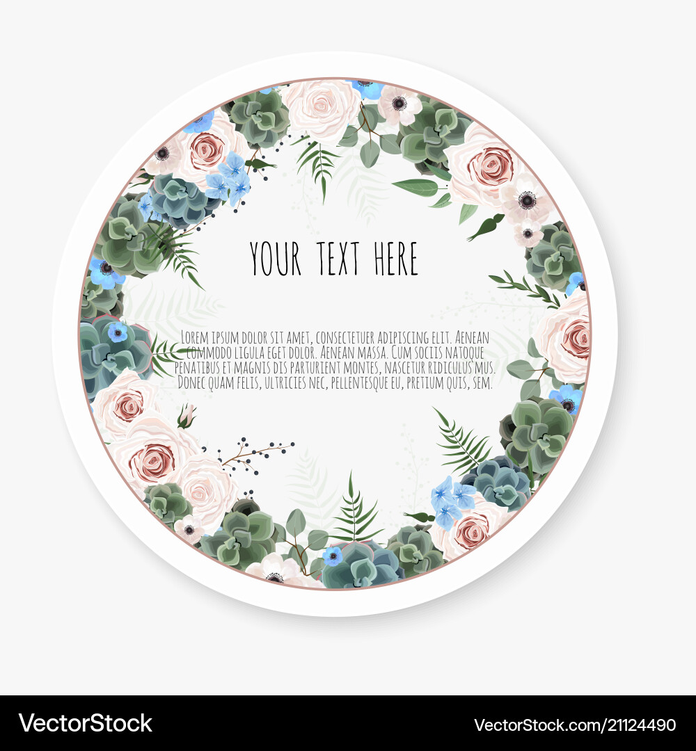 Floral design card greeting postcard Royalty Free Vector