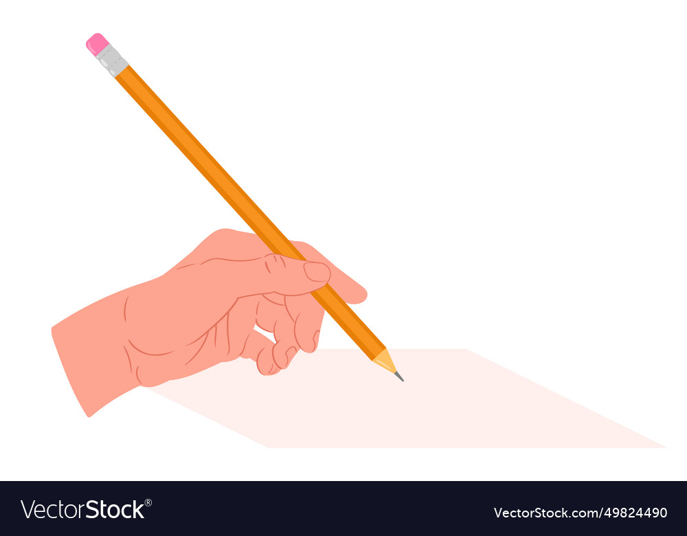 Hand taking notes writing human drawing Royalty Free Vector