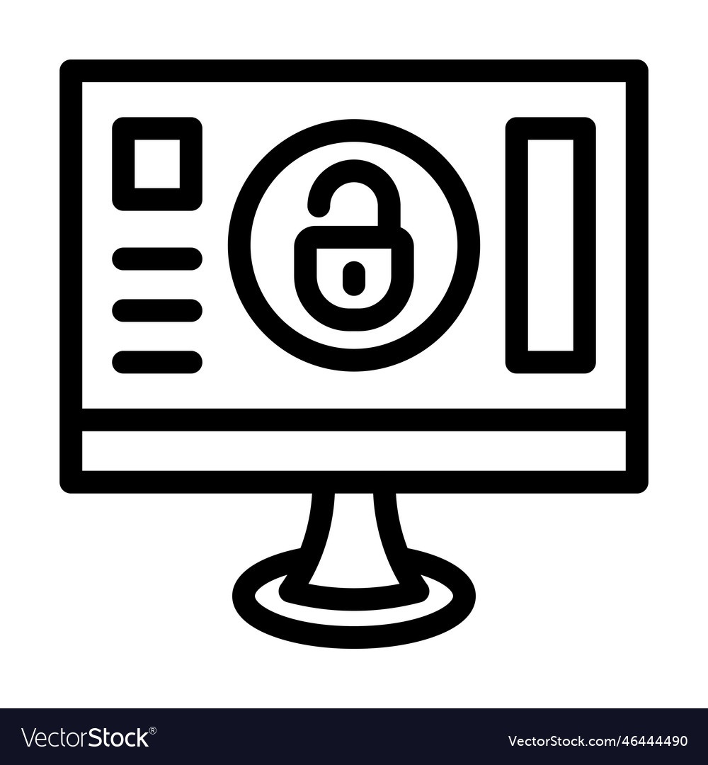 Open source thick line icon for personal Vector Image