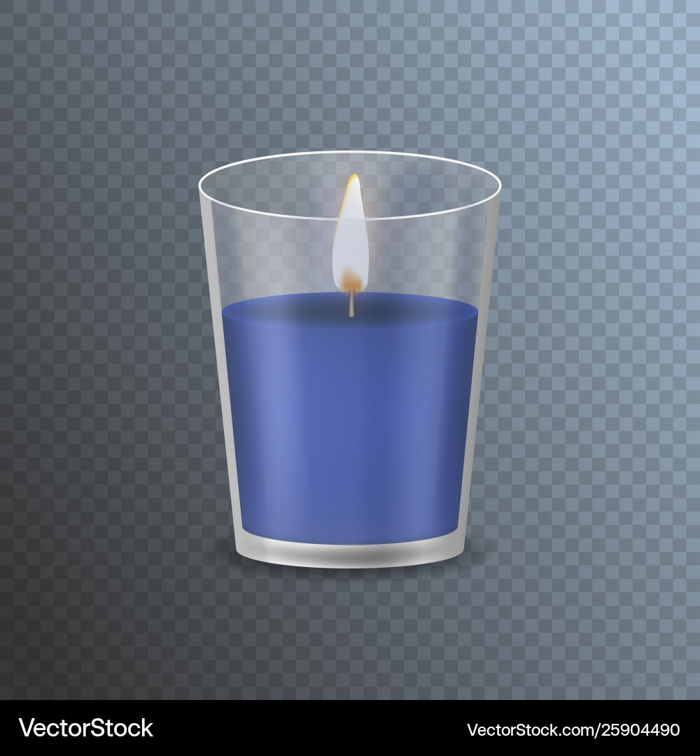 Realistic detailed 3d candle on a transparent Vector Image
