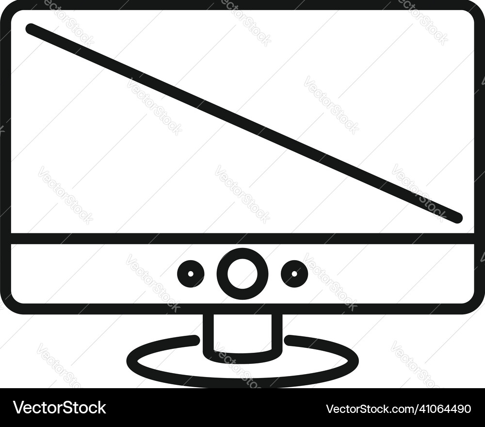 Responsive monitor icon outline computer Vector Image