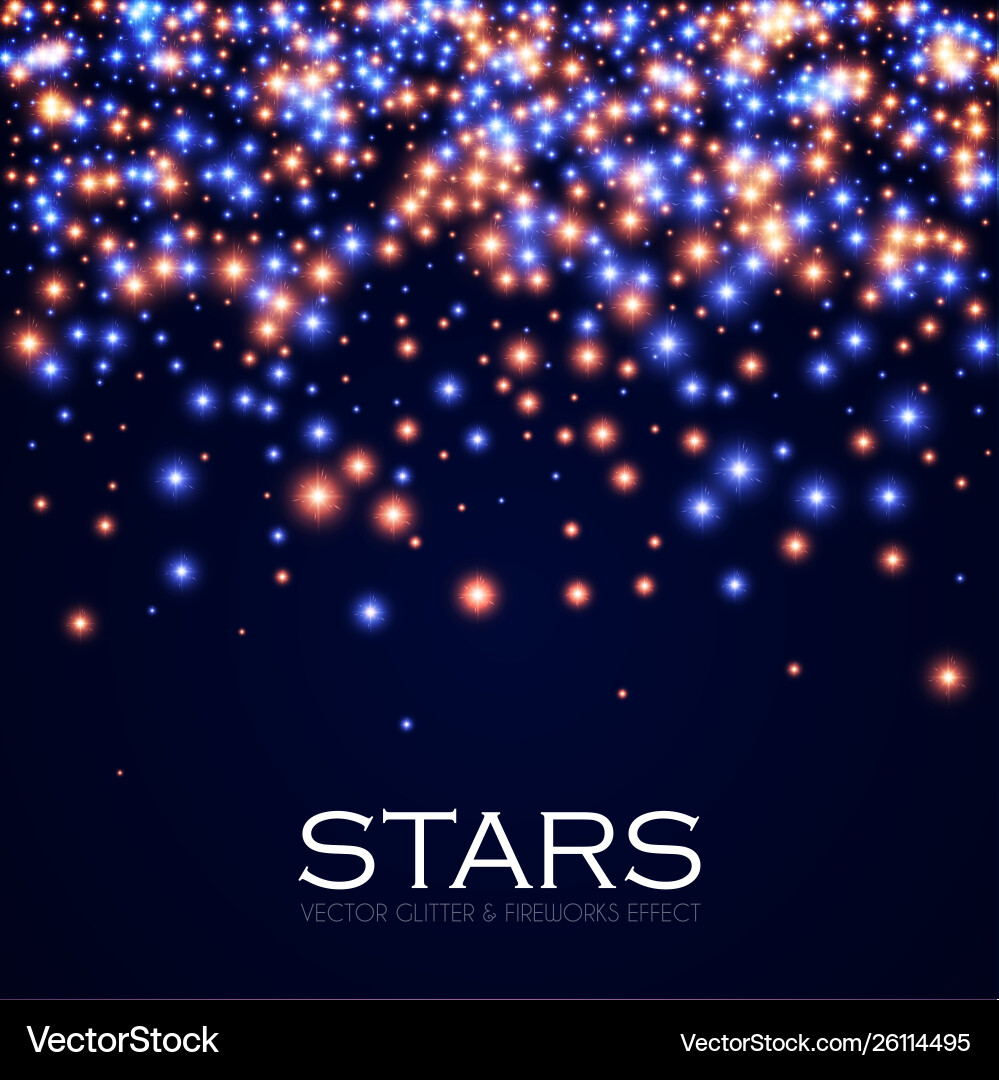 Abstract background with shining stars glitter Vector Image