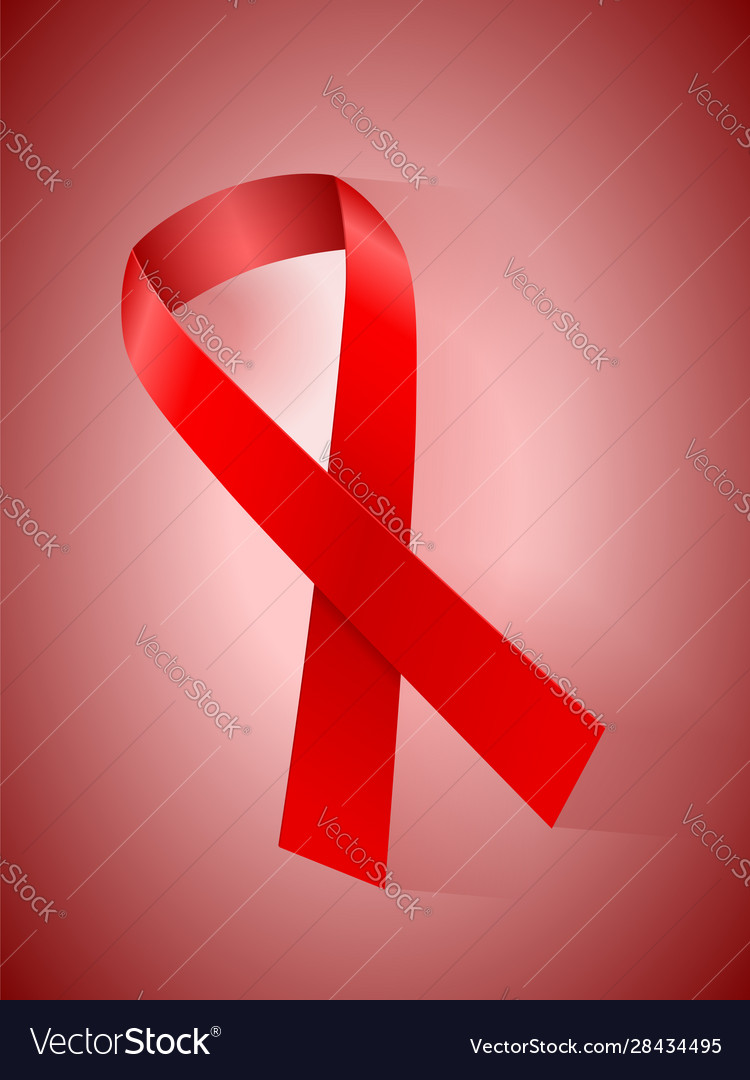 Aids red ribbon Royalty Free Vector Image - VectorStock