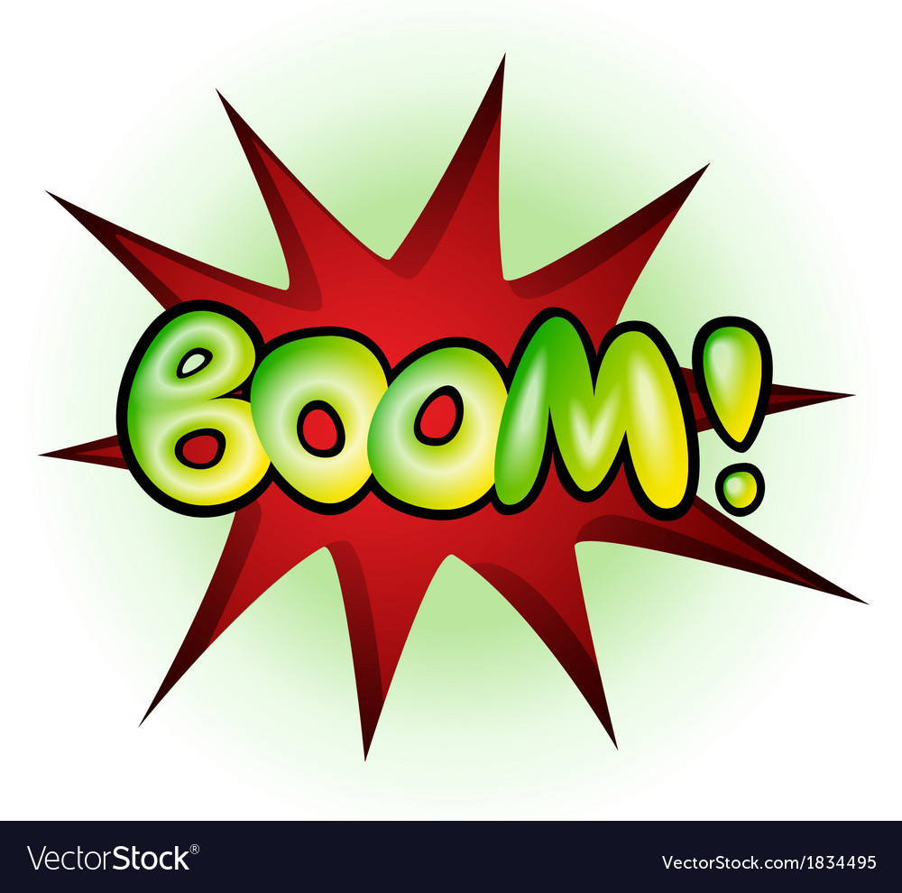 Boom - comic book explosion Royalty Free Vector Image