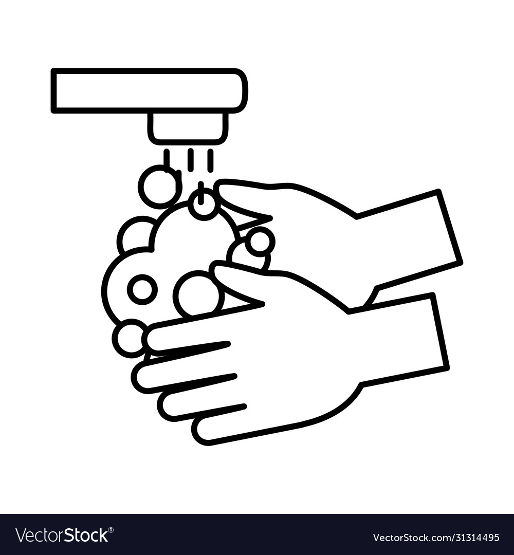 Covid 19 coronavirus prevention washing hands Vector Image