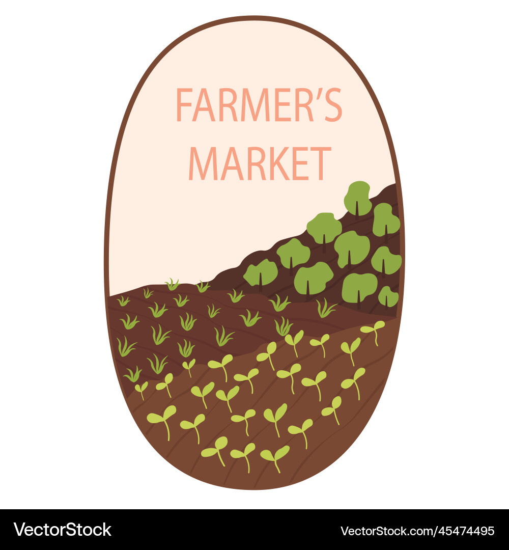 Farmers market Royalty Free Vector Image - VectorStock