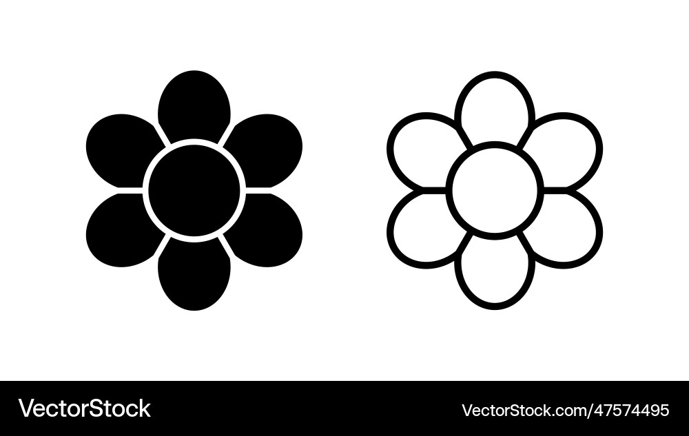 Flower icon floral icon logo Royalty Free Vector Image
