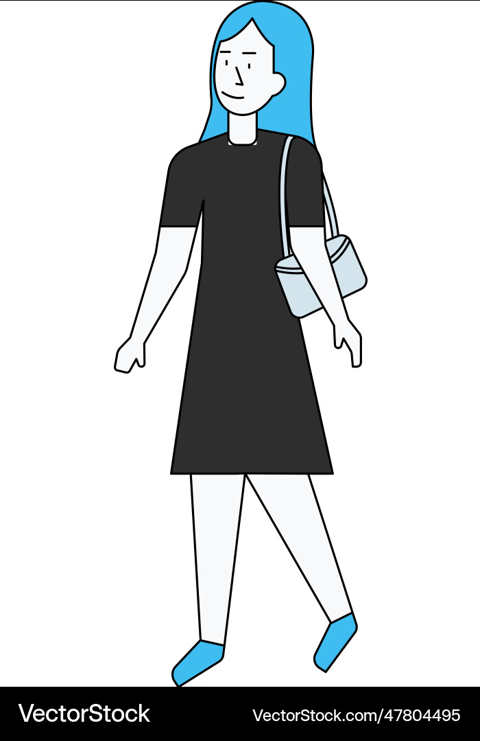 Girl is ready to go Royalty Free Vector Image - VectorStock