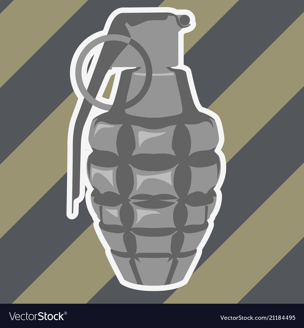Hand fragmentation grenade - high-explosive shell Vector Image