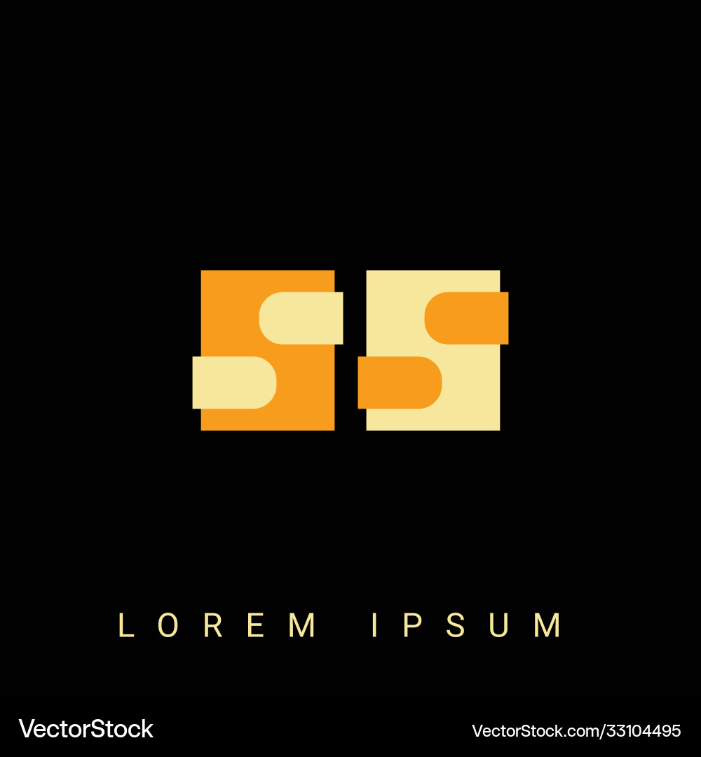 Modern creative shaped ss s logo initial Vector Image