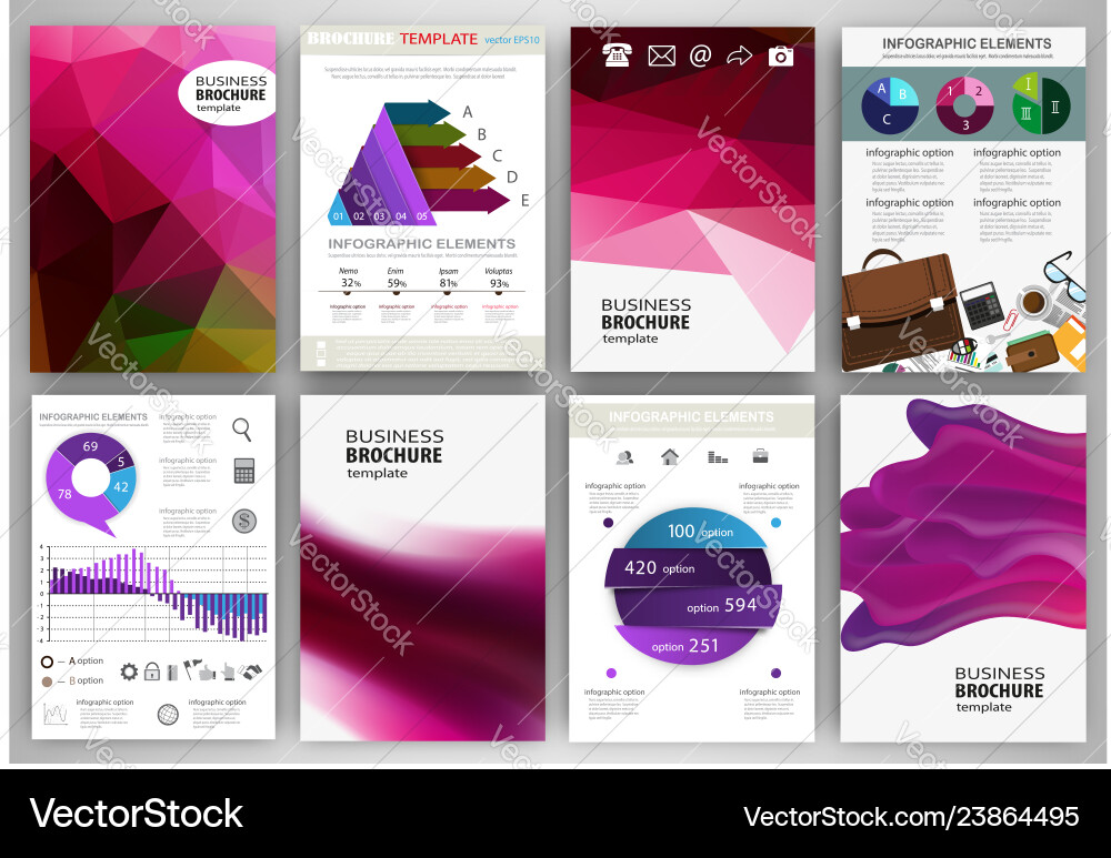 Purple backgrounds abstract concept infographics Vector Image