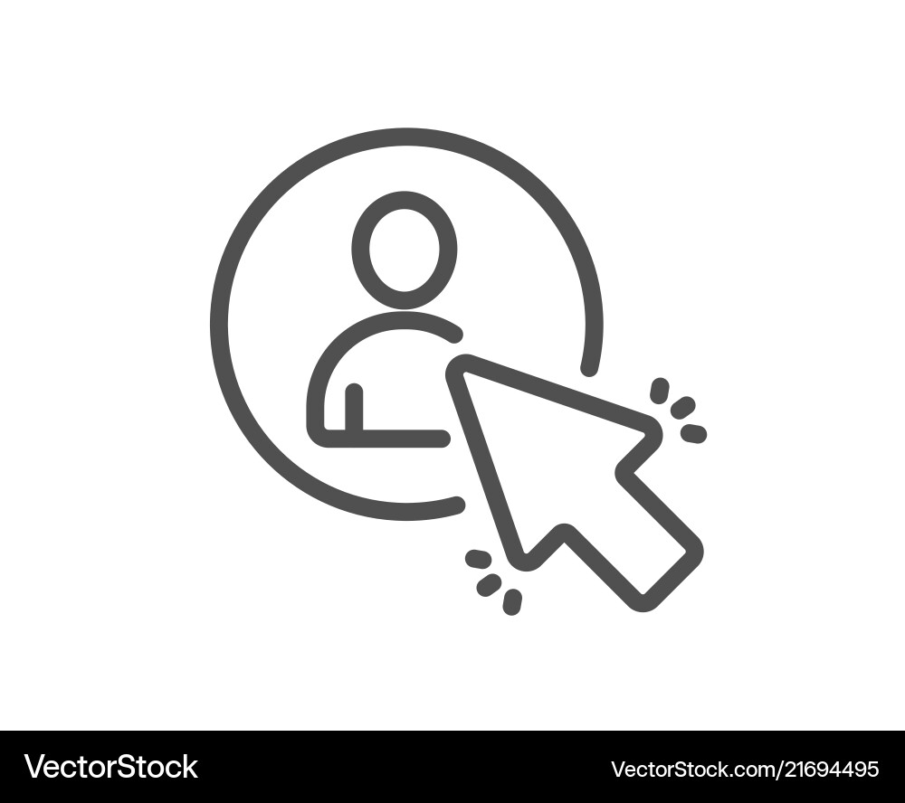 Select user line icon business management sign Vector Image