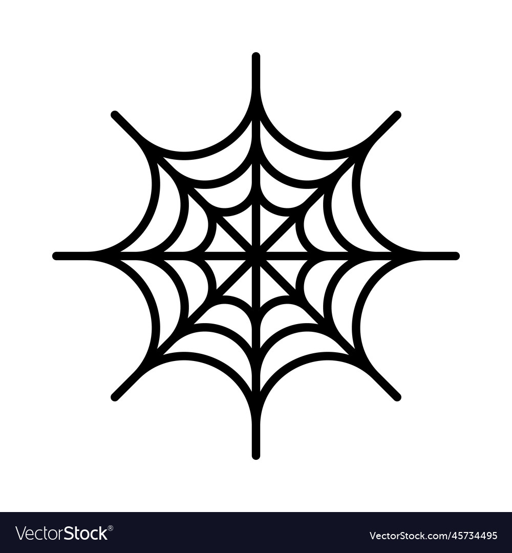 Simple spider web icon Royalty Free Vector Image