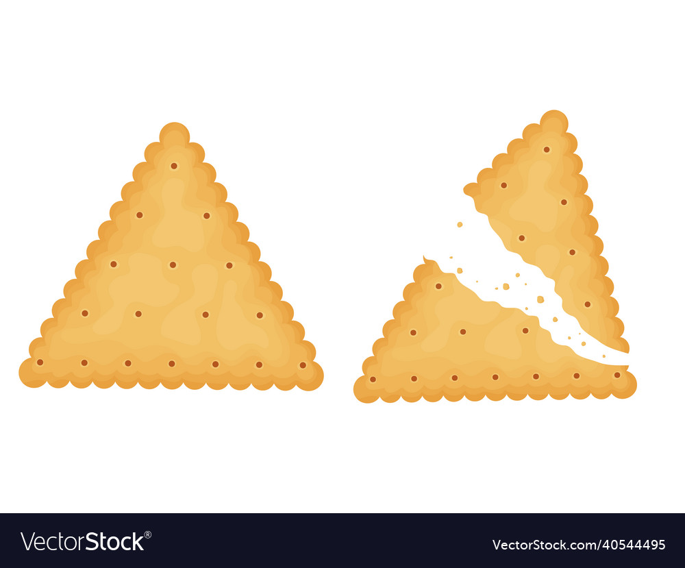 Triangular crackers two Royalty Free Vector Image