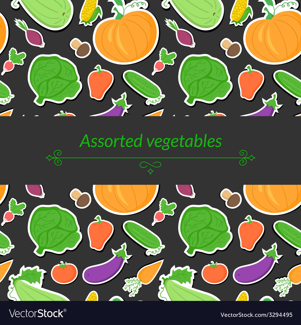 Vegetables background Royalty Free Vector Image