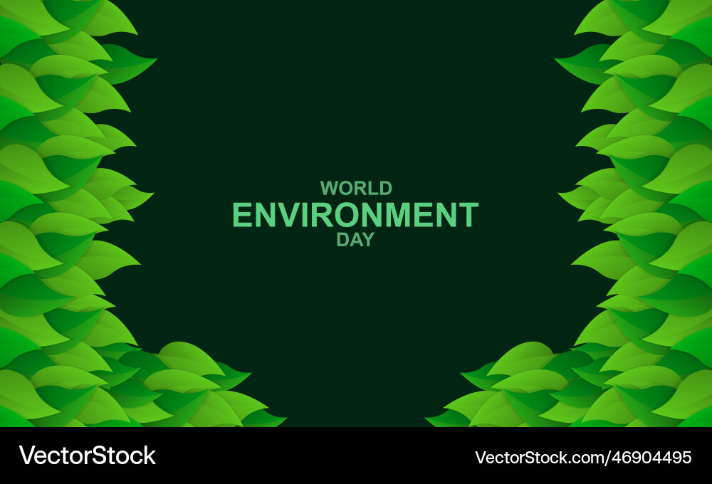 World environment day - green leaves background Vector Image