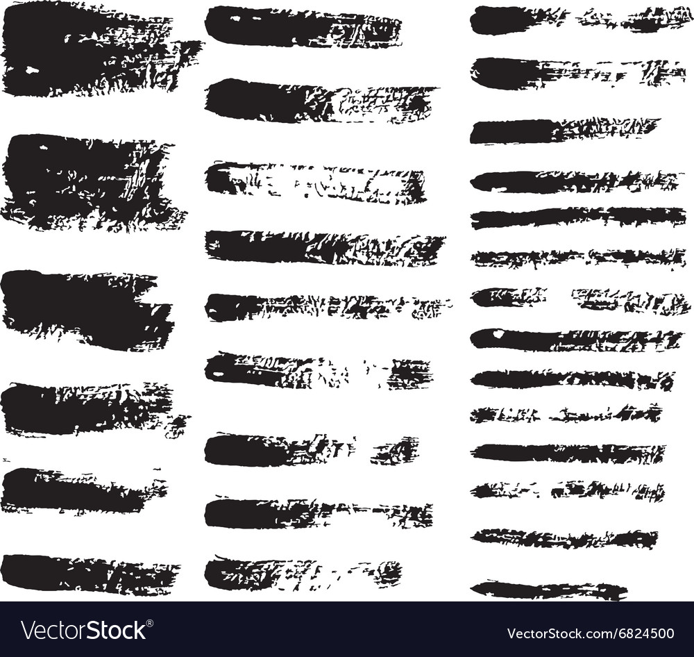 Black grunge brushes Royalty Free Vector Image