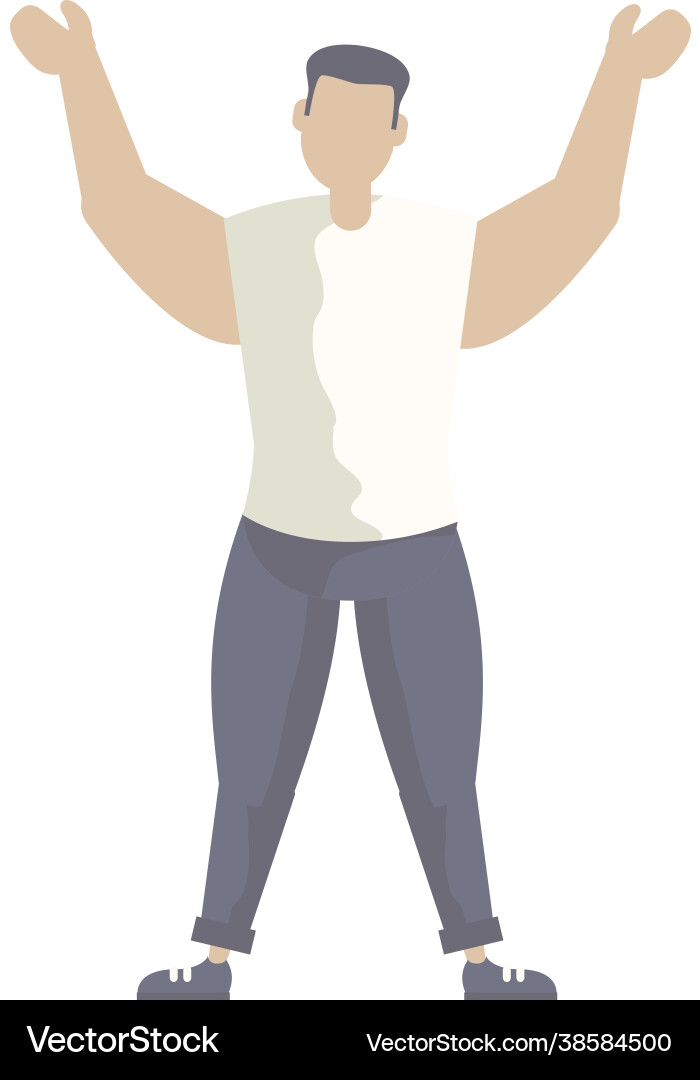 Cartoon character men flat style simple modern Vector Image