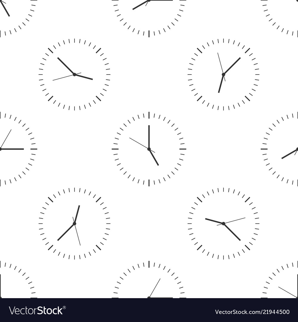 Clock icon seamless pattern time Royalty Free Vector Image