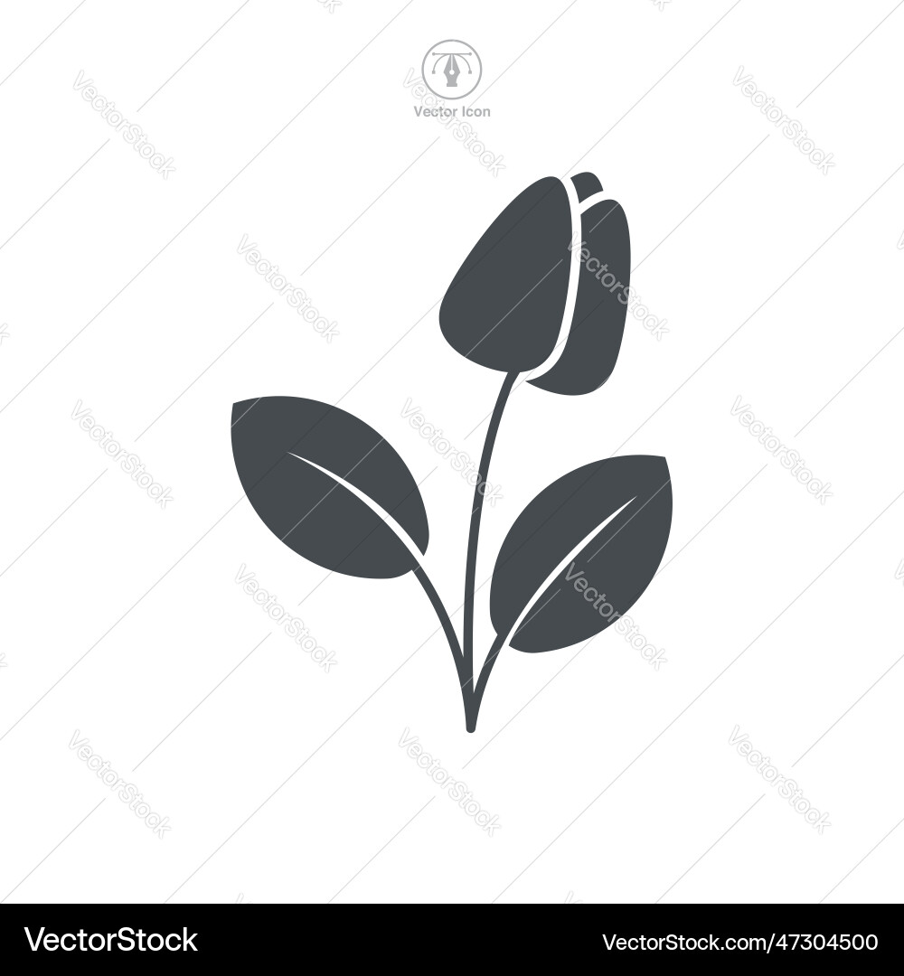 Flower icon symbol template for graphic and web Vector Image