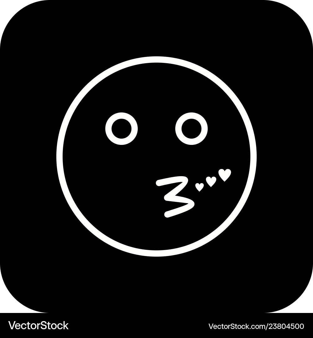 Kiss emoji icon Royalty Free Vector Image - VectorStock
