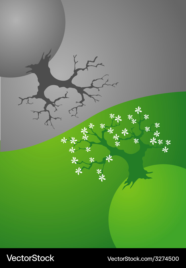 Planet earth life and death Royalty Free Vector Image