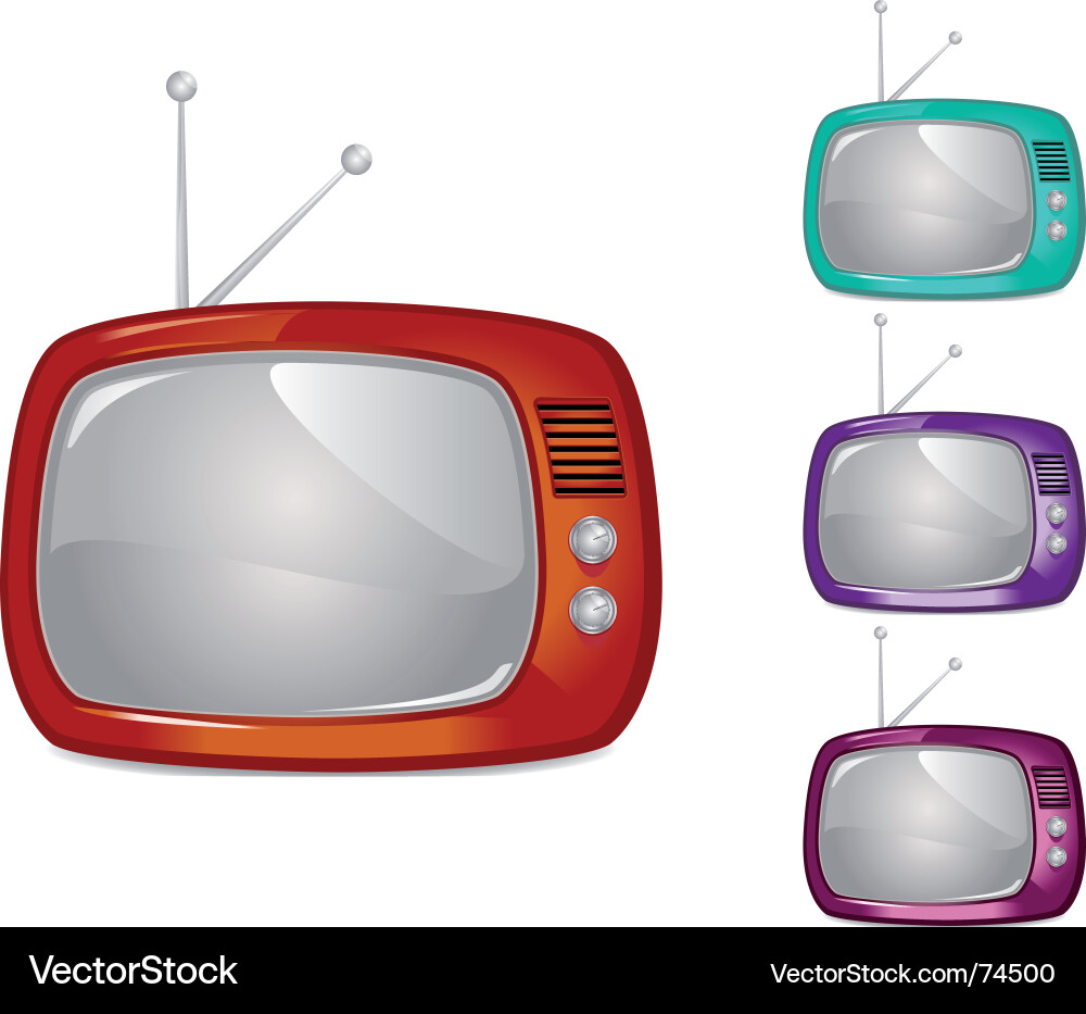 Retro television global swatche Royalty Free Vector Image