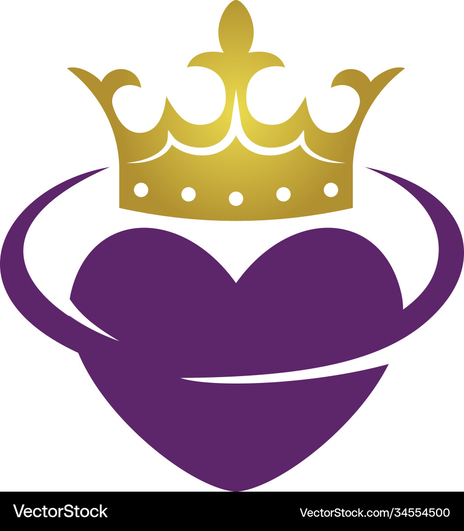 Royal heart icon design template isolated Vector Image