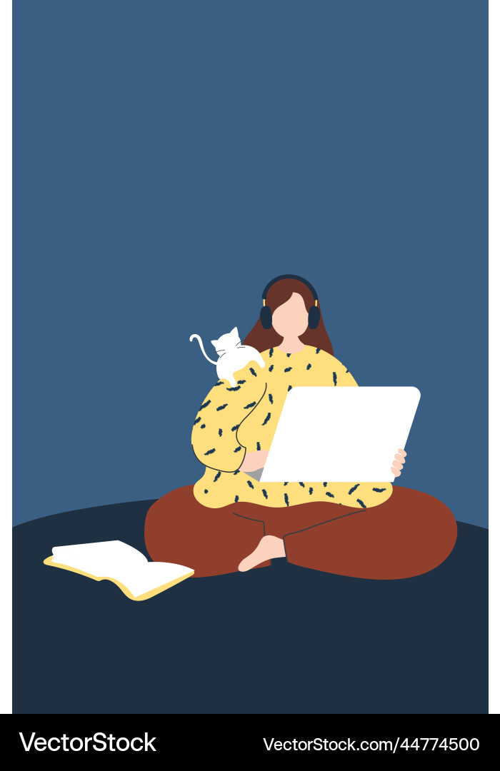 Study online during the coronavirus pandemic Vector Image