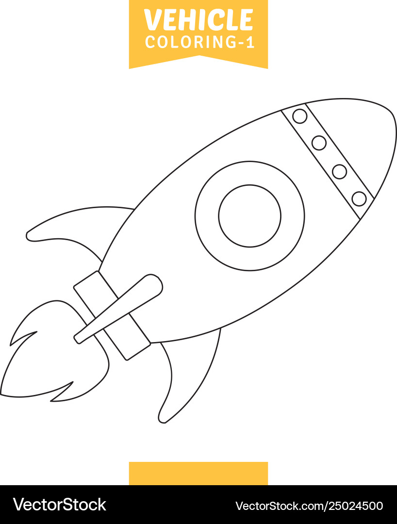 Vehicle Coloring Page for Kids Royalty Free Vector Image