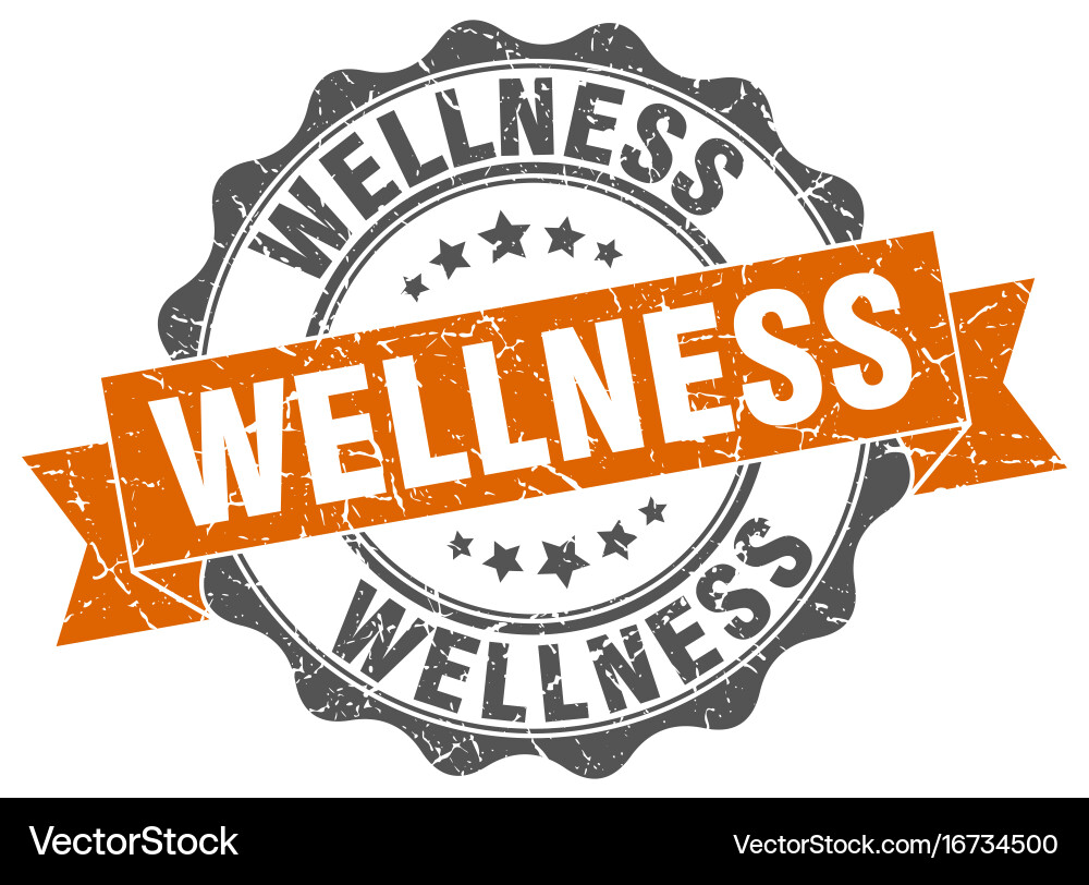 Wellness stamp sign seal Royalty Free Vector Image
