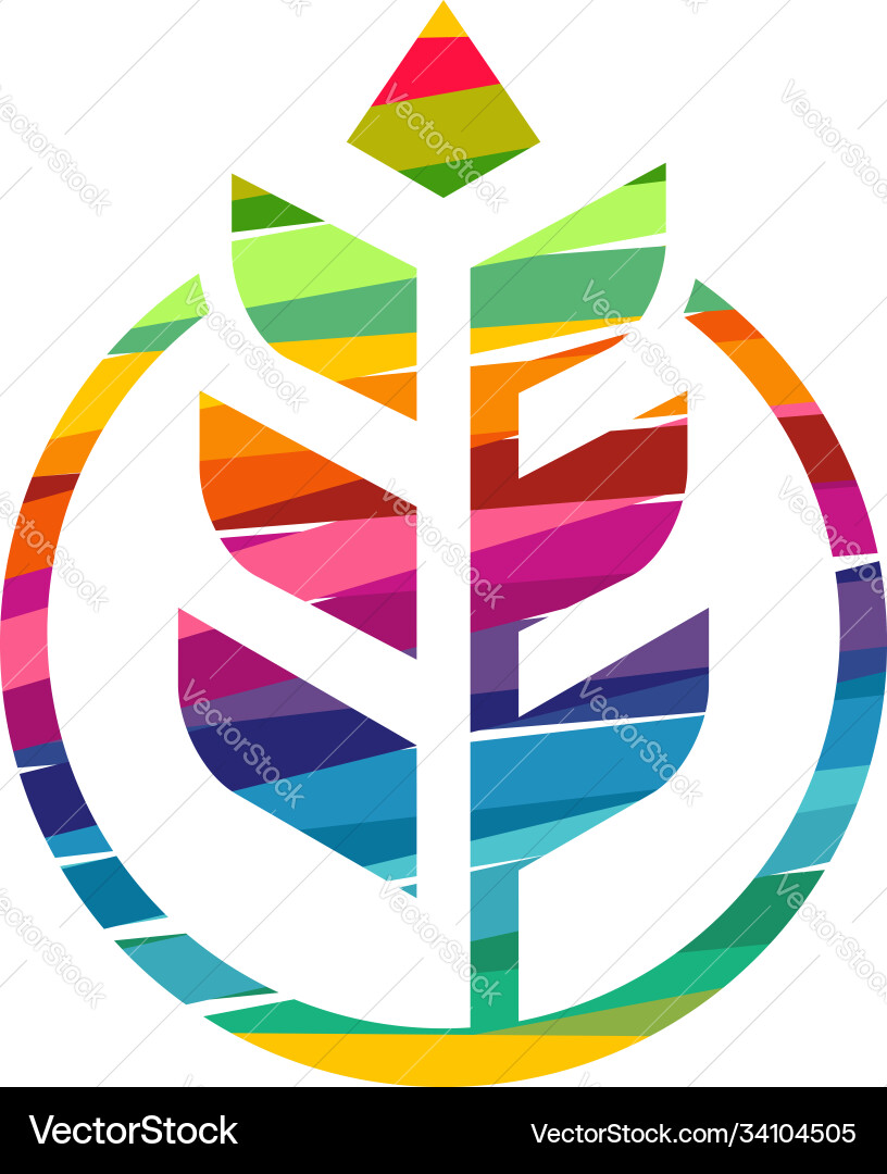 Abstract colorful wheat logo grain designs Vector Image