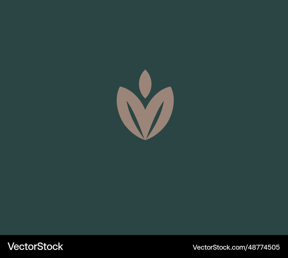 Abstract logo plant flower people Royalty Free Vector Image