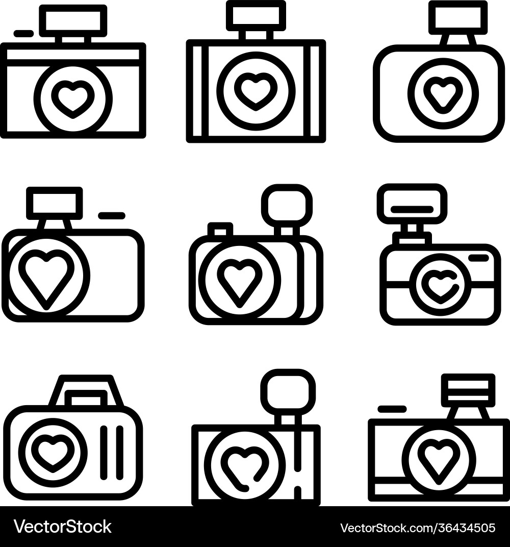 Camera icon or logo isolated sign symbol Vector Image