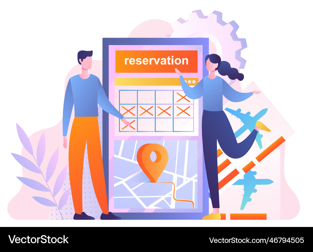 Concept of reservation Royalty Free Vector Image