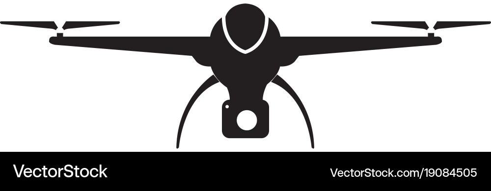 Drone technology with camera Royalty Free Vector Image