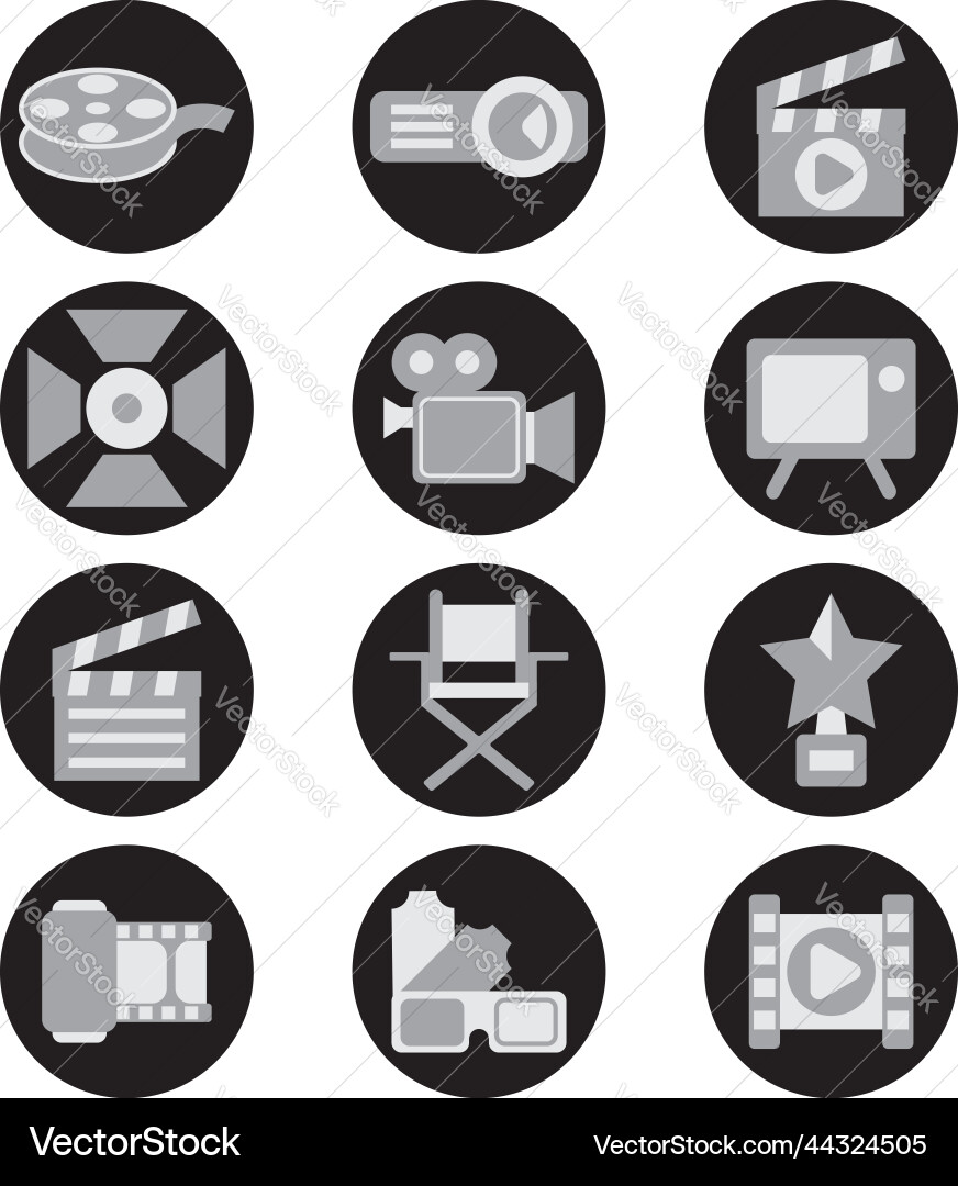 Film making on a white background Royalty Free Vector Image