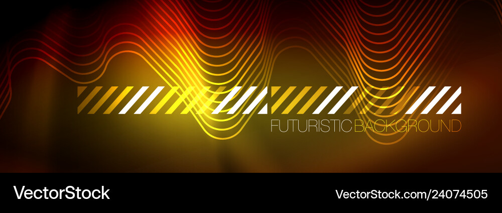 Neon glowing techno lines hi-tech futuristic Vector Image