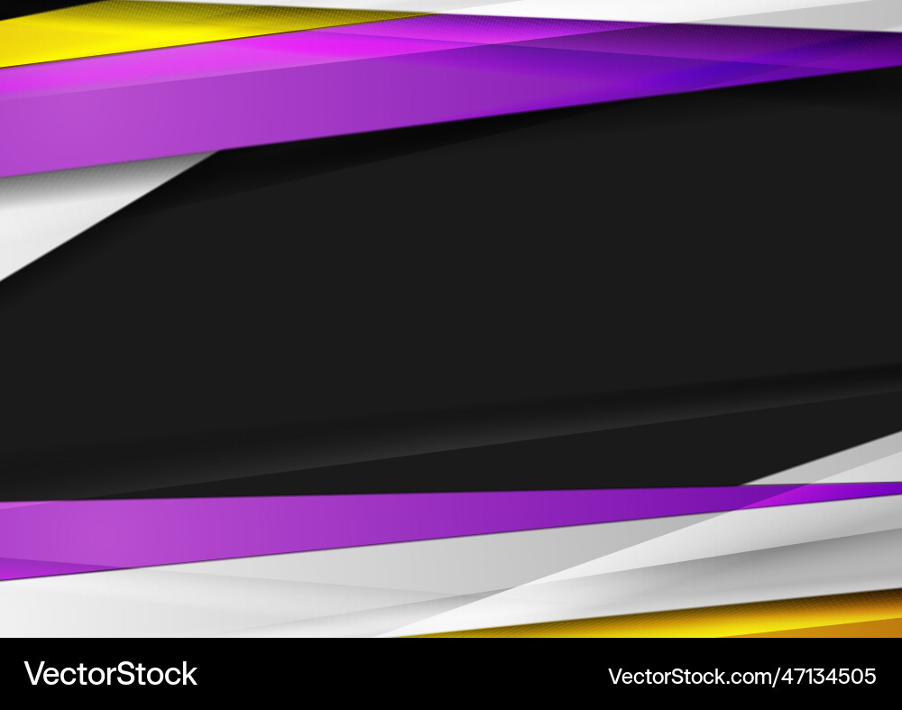 Orange and violet glossy stripes abstract Vector Image