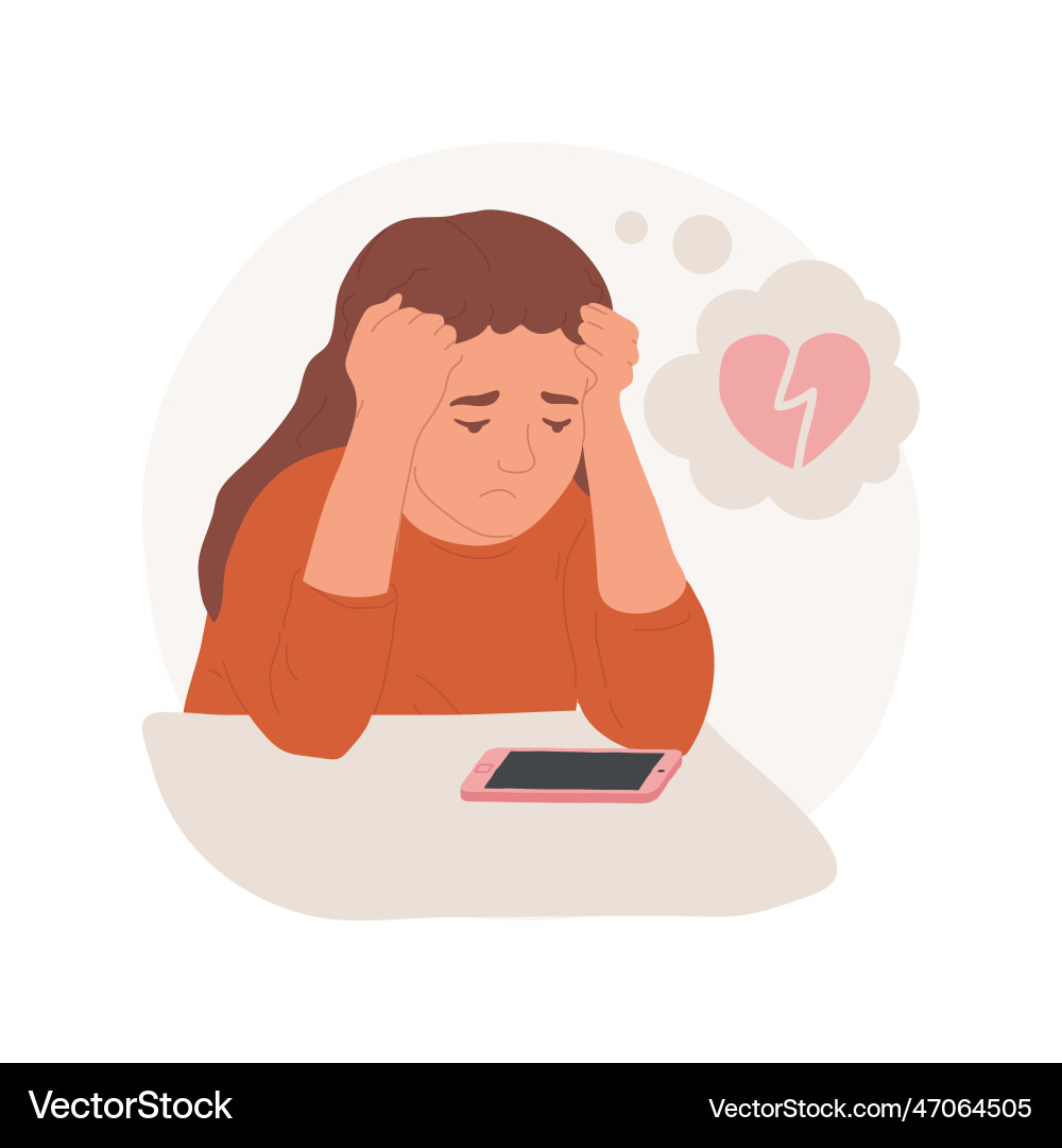 Waiting for call isolated cartoon Royalty Free Vector Image