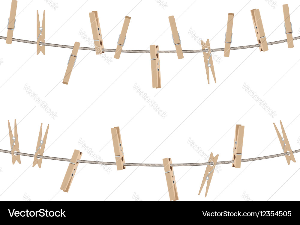 Wooden clothespin set4 Royalty Free Vector Image