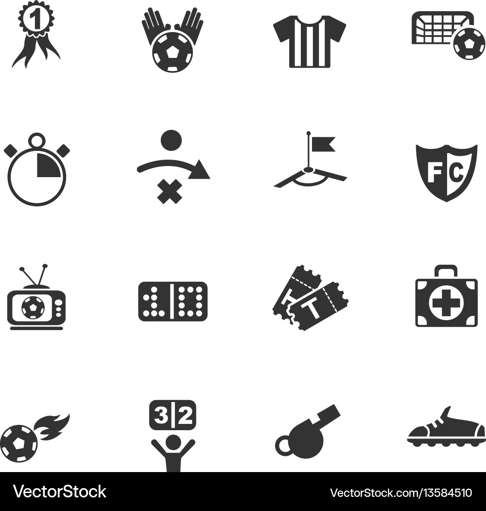 Football icon set Royalty Free Vector Image - VectorStock
