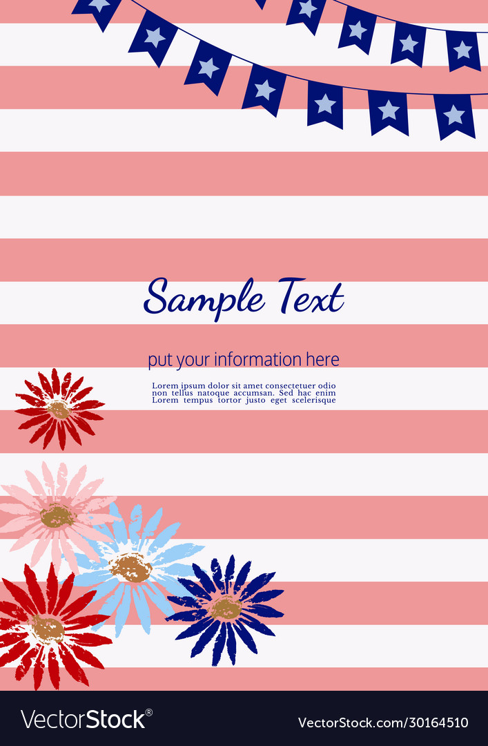 Happy american holiday poster Royalty Free Vector Image