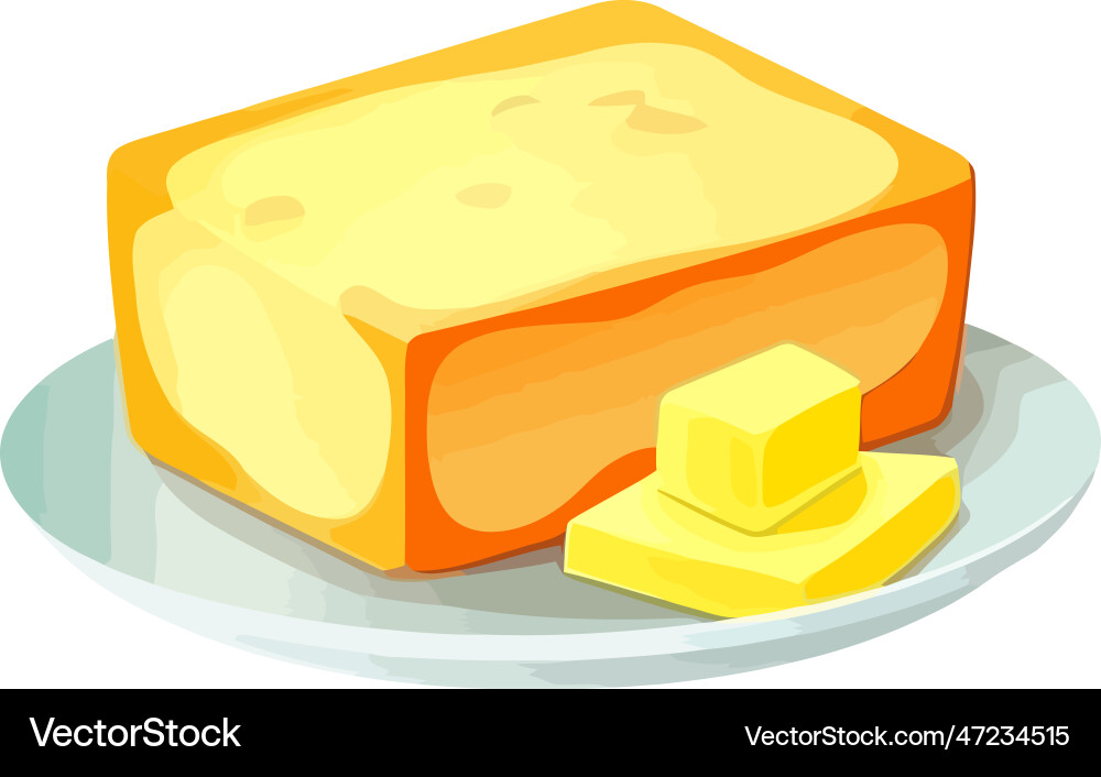 A gourmet cheese on plate Royalty Free Vector Image
