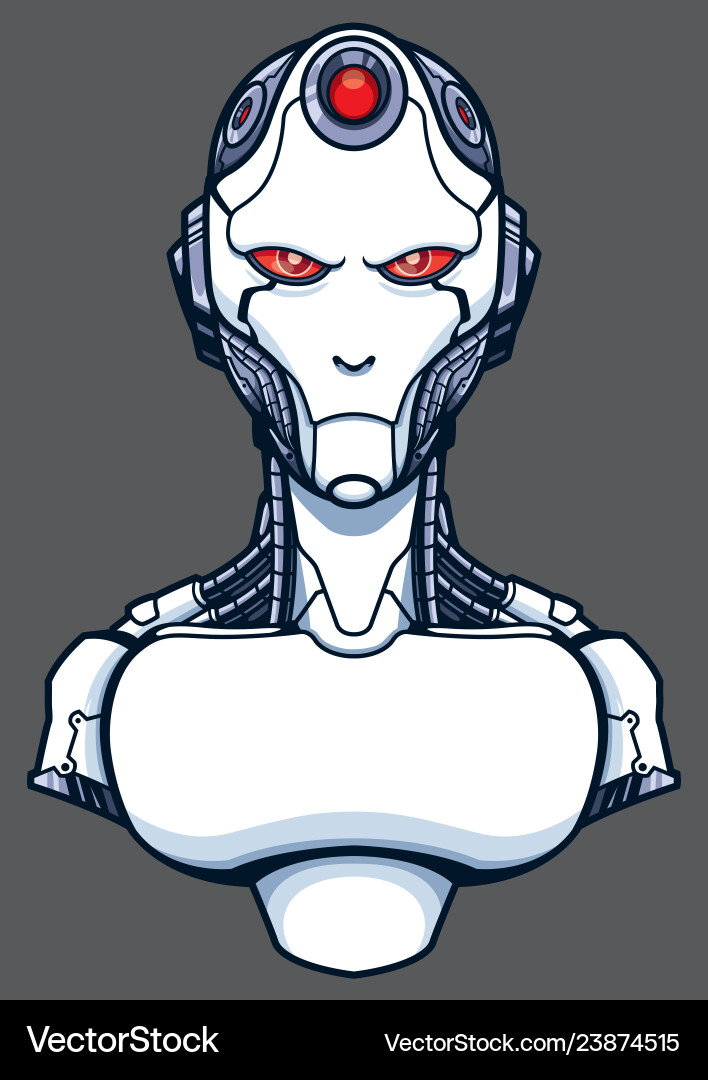 Artificial intelligence evil Royalty Free Vector Image