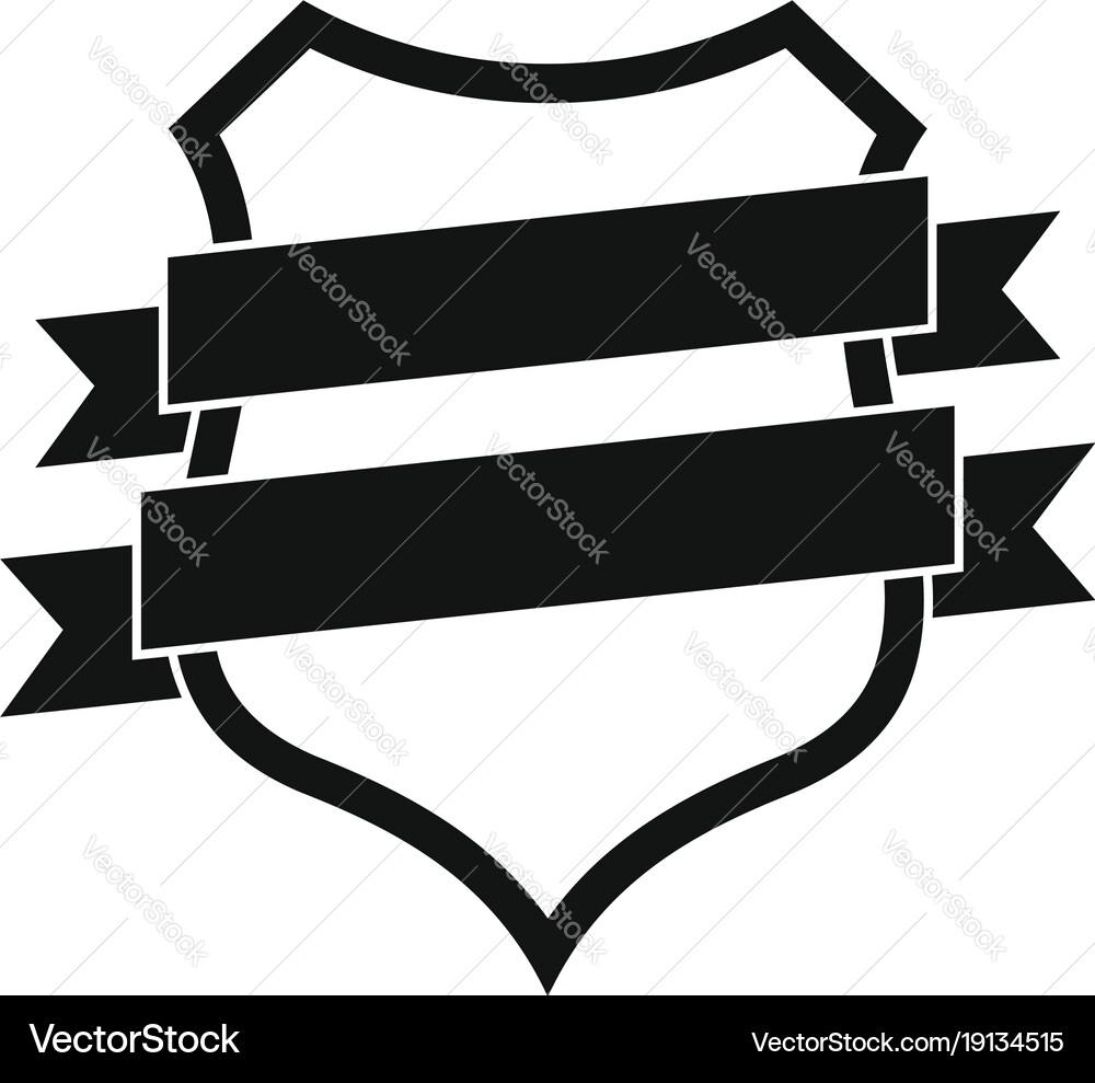 Badge design icon simple black style Royalty Free Vector