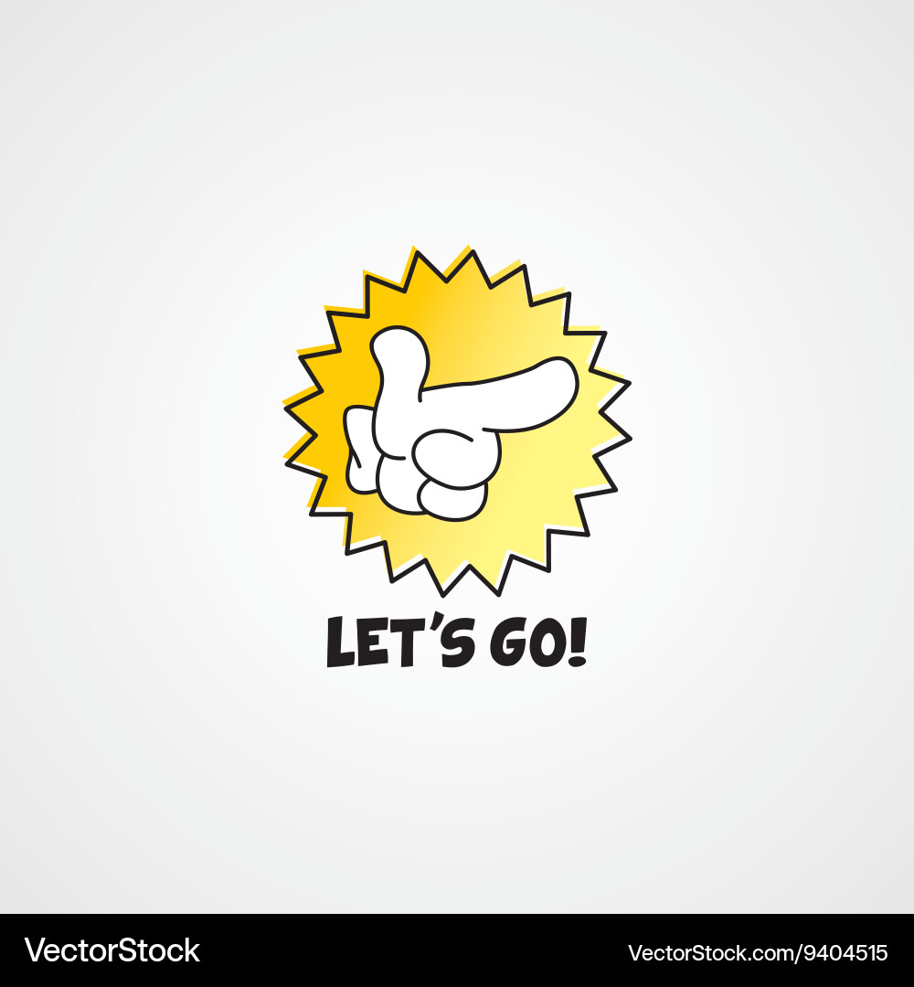 Cartoon gesture hand sign Royalty Free Vector Image