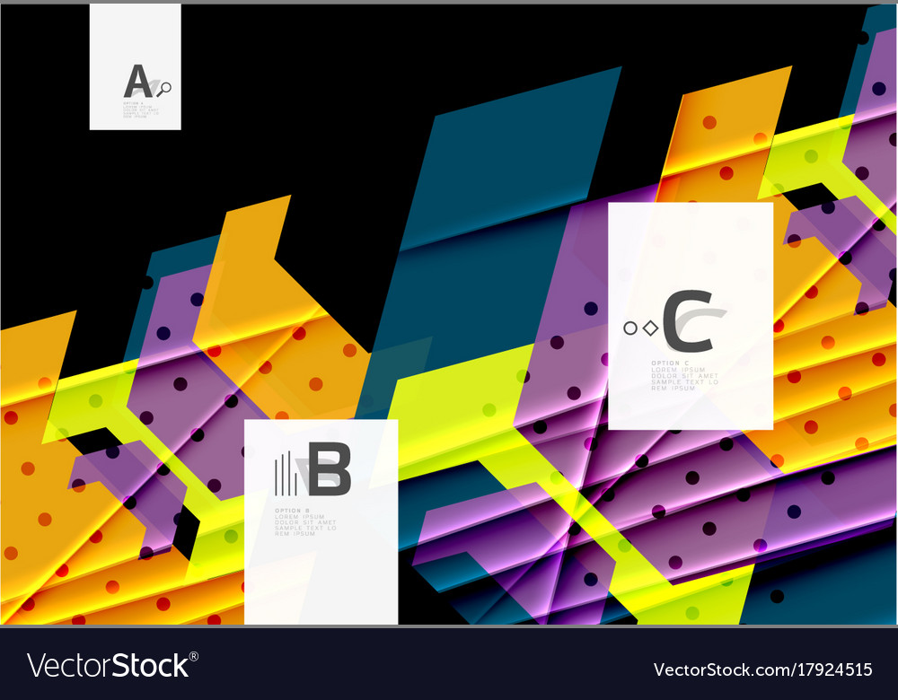 Colorful abstract shapes background Royalty Free Vector